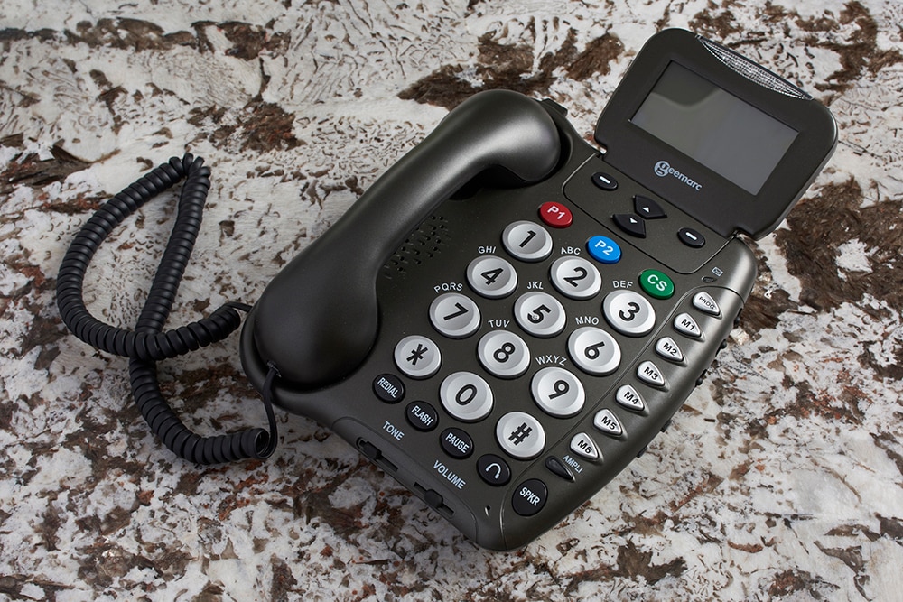 Ampli550 55 dB Amplified Phone | t-Coil Hearing Aid Compatible ...