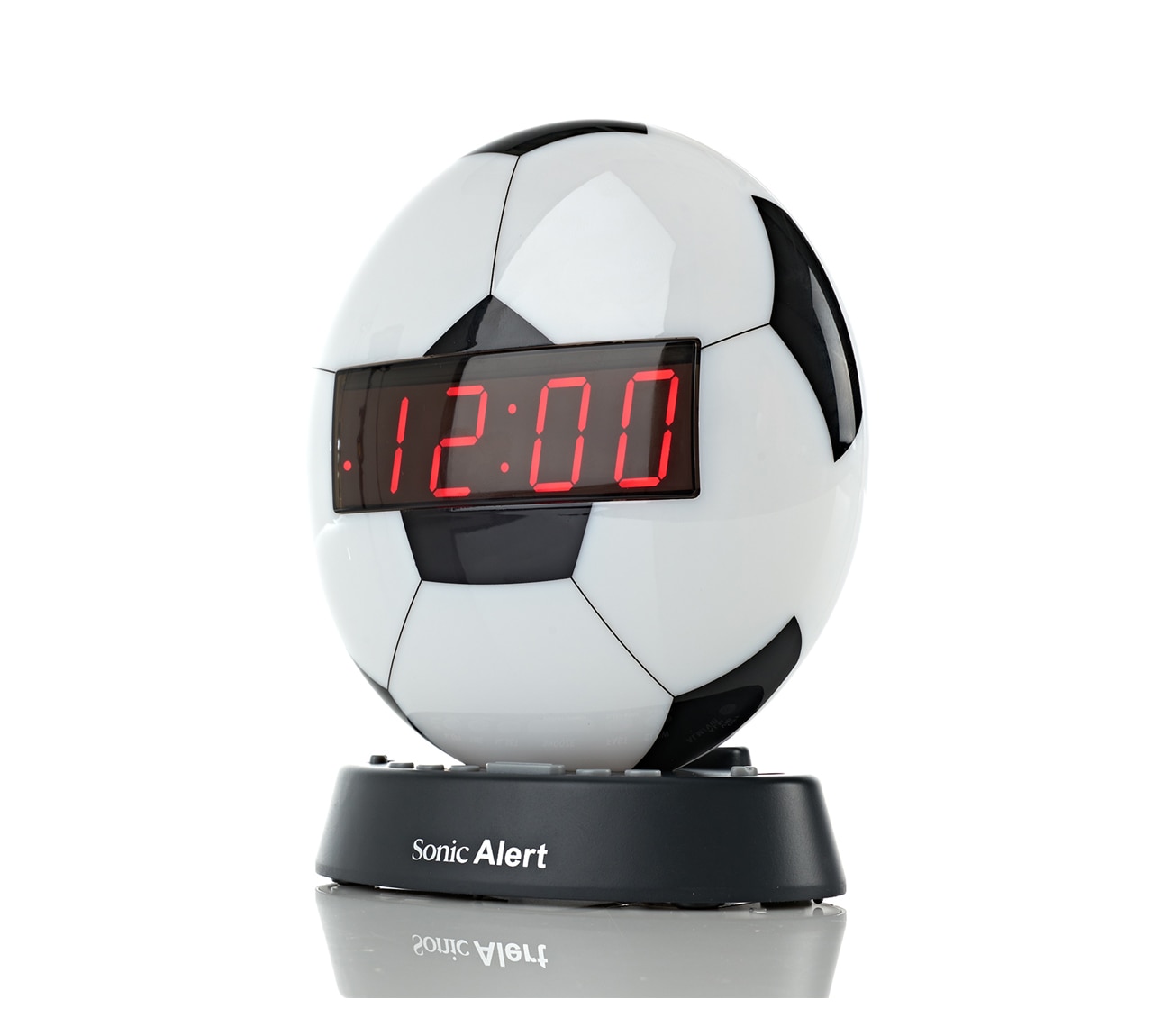 The Sonic Glow Soccer Ball Clock With Recordable Alarm
